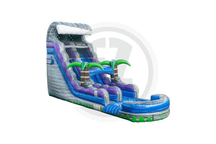 18' Tall Island Crush Water Slide with Splash Down Pool - Checketts ...